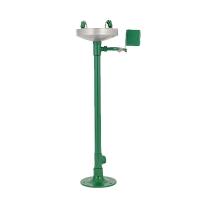 China Vertical Countertop Eyewash Station with Straight-Sided Basin - 304 Stainless Steel & ABS Safety Green Finish for sale
