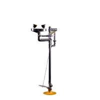 China 304 Stainless Steel Vertical Emergency Eye Wash & Shower Station with 120-180 L/min Flow Rate and ANSI Z358.1-2014 Compliance for sale