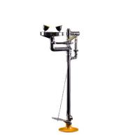 China 304 Stainless Steel Vertical Emergency Eye Wash & Shower Station with 120-180 L/min Flow Rate and ANSI Z358.1-2014 Compliance for sale