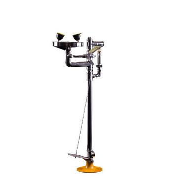 China 304 Stainless Steel Vertical Emergency Eye Wash & Shower Station with 120-180 L/min Flow Rate and ANSI Z358.1-2014 Compliance for sale