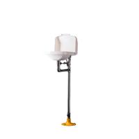 China Standard Vertical Eyewash Station with White Linkage Flip-Flop - 304 Stainless Steel Construction for Industrial Safety for sale