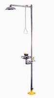 China ANSI Z358.1-2014 Stainless Steel Emergency Shower Eyewash Station with 180L/min Flow and 508mm Coverage for sale