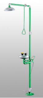 China BH30-1011L Stainless Steel Emergency Shower Eyewash with 76 L/min Flow Rate and 3mm Thickness for sale