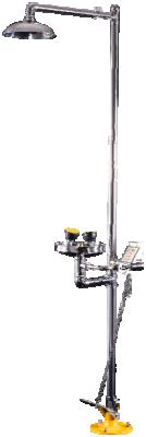 China BH30-1012ZPW Automatic Eyewash Station 304 Stainless Steel ANSI Z358.1 with 75.7L/min Flow and 260mm Basin for sale