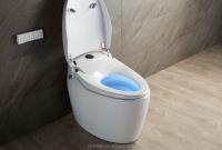 China Office Building Luxury Lower Cistern Eco Smart Automatic Intelligent Toilet with Adjustable Temperature and Tech Features for sale