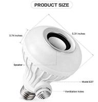 China RGB W Temperature Led Music Light Bulb App Remote for Cars Lighting Solutions Service for sale