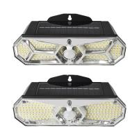 China 6000K Daylight Alert Outdoor Solar Led Wall Light with Waterproof PIR and Light Sensor for sale