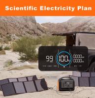 China 110V-240V Portable Solar Power Station with LiFePO4 Battery and Solar Panel for sale