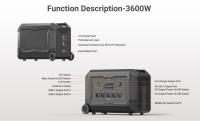 China ABS PC Material 3600W Solar Generator for Outdoor Camping and Emergency Power Supply for sale