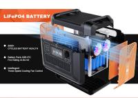 China Solar Portable Power Station 600W 595.2Wh for Outdoors Camping Travel Hunting Blackout for sale