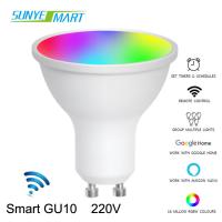 China 25000 Hours Lifespan Dimmable and Tunable White RGB Color Changing WiFi GU10 Smart Bulb for sale