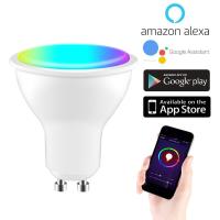 China 25000 Hours Lifespan Dimmable and Tunable White RGB Color Changing WiFi GU10 Smart Bulb for sale