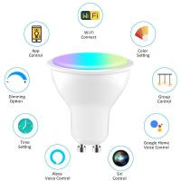 China 25000 Hours Lifespan Dimmable and Tunable White RGB Color Changing WiFi GU10 Smart Bulb for sale