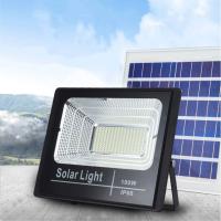 China Neon Bulbs Solar Flood Light for Garden 100w 200w 300w Ip67 Portable Led Floodlight for sale
