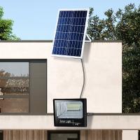 China Black Solar Flood Garden Lights LED Solar Street Light Waterproof Solar Floodlight for sale