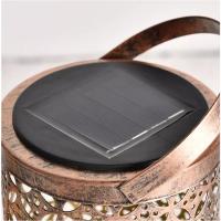 China Retro Metal Hanging Solar Lamp Warm White String Lights for Outdoor Garden Decoration for sale