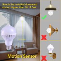 China White LED Bulb with Motion Sensor and High Lumen Induction Bulb 3000k 4000k 6000 for sale