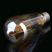 China AC Power Supply Vintage Amber Glass ST19 LED Light Bulb Dimmable 40W Replacement Warm Candle Medium Base for sale