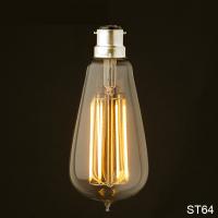 China AC Power Supply Vintage Amber Glass ST19 LED Light Bulb Dimmable 40W Replacement Warm Candle Medium Base for sale