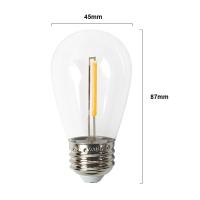 China Pc Aluminum Led Single Filament Bulb S14 for Voice Control in Theme Park Party House for sale
