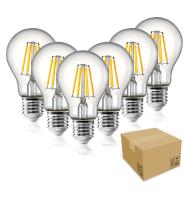 China Glass Cover A60 Led Filament Lamp Light E27 Base Type 4w6w8ww Edison Led Light Bulbs for sale