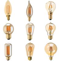 China Glass Cover A60 Led Filament Lamp Light E27 Base Type 4w6w8ww Edison Led Light Bulbs for sale