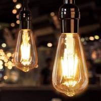 China Long Lifetime 6W Dimmable Led Filament Bulb in Amber Warm Yellow Light for E26 Base for sale