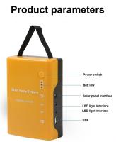 China Switch Controller Solar Panel High Lumen Solar System Lamp with 15-30h Working Time for sale