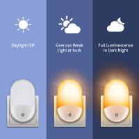 China US/UK/EU Plug Smart Indoor Night Light with Automatic Dusk to Dawn Sensor for sale