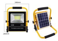 China Solar Powered Super Bright Rechargeable LED Work Light with 80 Ra Color Rendering Index for sale