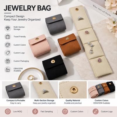 China Custom PU Leather Travel Jewelry Organizer Bag for Promotional Gifts for sale