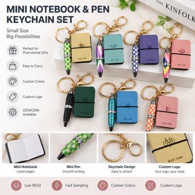 China Custom Mini Notebook and Pen Keychain Set for Promotional Gifts for sale