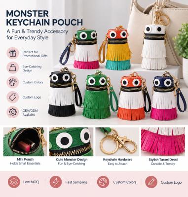 China Custom Monster Keychain Pouch with Tassel for Promotional Gifts for sale