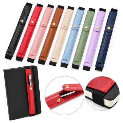 China Custom PU Leather Elastic Pen Holder for Notebook and PlannerSZ for sale