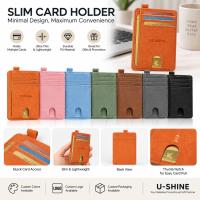 China Custom Slim PU Leather Card Holder Wallet for Promotional Gifts for sale