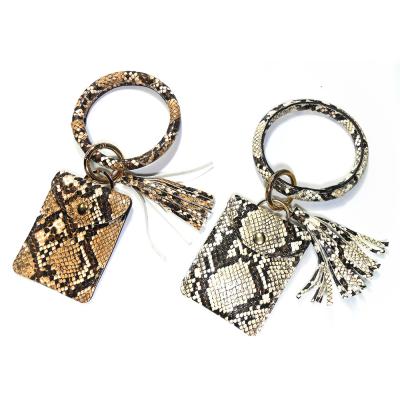 China Custom Leopard Print Wristlet Card Holder with Tassel for Promotional GiftsWith Wallet for sale