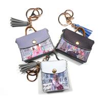 China Custom PU Leather Mini Purse Keychain Bag Charm for Promotional Gifts for sale
