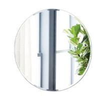 China Magnifying Round Mirror for Bathroom Wall 24'' Frameless Oval Beveled Polished Unique for sale
