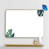 China Clear Gold Mirror Bath Mirror Full Length Aluminum Alloy Standing Decorative Wall Mirror for sale