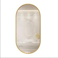 China Customer Logo Modern Design Arch Mirror Rectangular Glass Aluminum Framed Floor Mirror for sale