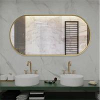 China Customer Logo Modern Design Arch Mirror Rectangular Glass Aluminum Framed Floor Mirror for sale