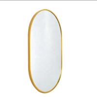 China Customer Logo Modern Design Arch Mirror Rectangular Glass Aluminum Framed Floor Mirror for sale