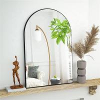 China Customized Aluminum Alloy Bathroom Decorative Wall Hanging Mirror in Large Round Shape for sale