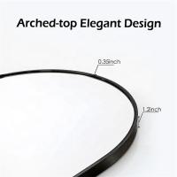 China Customized Aluminum Alloy Bathroom Decorative Wall Hanging Mirror in Large Round Shape for sale