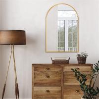 China Customized Aluminum Alloy Bathroom Decorative Wall Hanging Mirror in Large Round Shape for sale