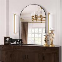 China Customized Aluminum Alloy Bathroom Decorative Wall Hanging Mirror in Large Round Shape for sale