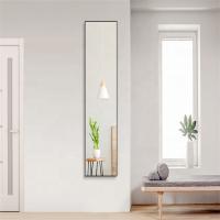 China Modern Stylish Aluminum Framed Full Length Body Mirror with Stand and Clear Glass for sale