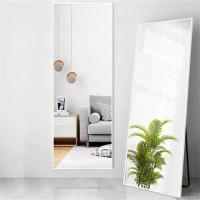 China Aluminium Color Frame Modern Full Length Rectangle Standing Metal Framed Floor Mirror for sale