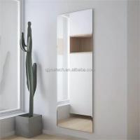 China Silver Lenses Modern Frameless Wall Mounted Makeup Mirror for Beveled Bath Dressing for sale