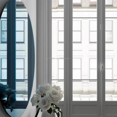 China Frameless Blue Silver Decorative Float Glass Wall Mirror for Bedroom Dressing Bathroom for sale